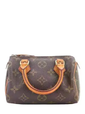 LOUIS VUITTON Speedy Mini Hl Handbag Monogram Canvas Satchel - Brown