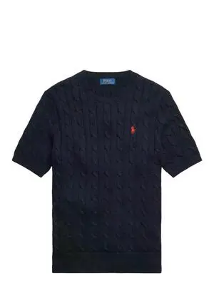 Polo Ralph Lauren Cable-knit Short-sleeve Sweater - Blue