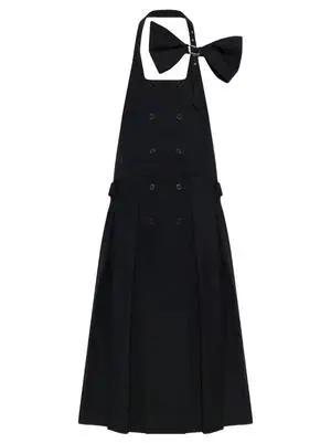 Noir Kei Ninomiya Bow-detail Midi Dress - Black
