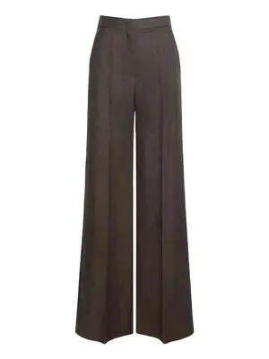 Max Mara Pleated Wide-leg Tailored Trousers - Grey