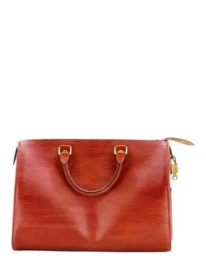 LOUIS VUITTON Speedy Handbag Epi Leather 30 Satchel - Brown