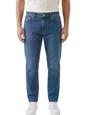 Brunello Cucinelli Logo-patch Straight-leg Jeans - Blue