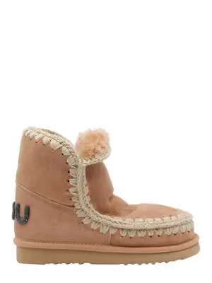 Mou Eskimo Glitter Logo Ankle Boots - Brown