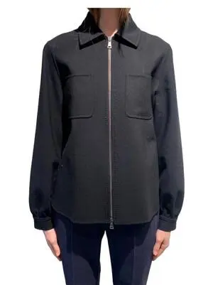 Max Mara Long-sleeve Casual Jacket - Black