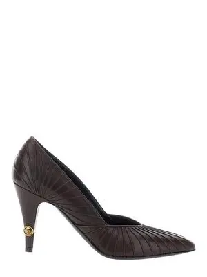 Versace Versace Women Gianni Pump Leather Brown Leather Pumps For Women Multicolor
