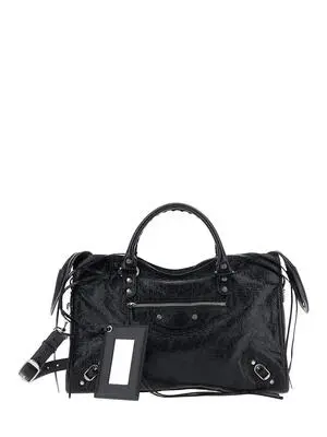 Balenciaga Balenciaga Women 'Le City Bag' Black Medium Handbag With Adjustable And Removable Shoulder Strap And Removable Mirror In Leather For Women Black