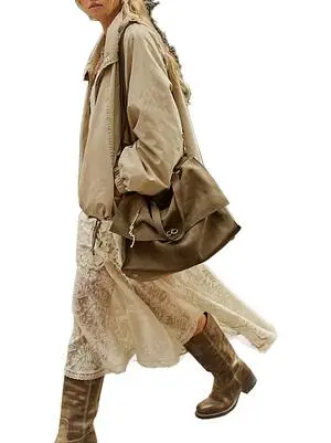 Free People We The Free Parker Suede Tote - Olive