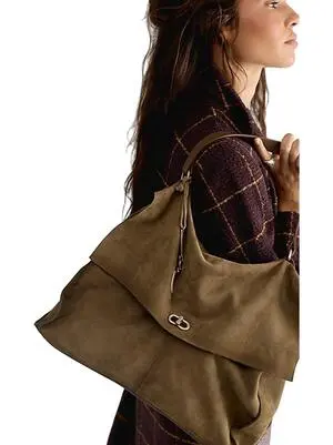 Free People We The Free Parker Suede Tote - Olive