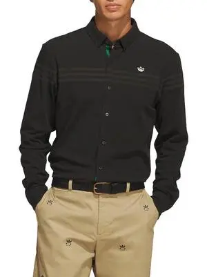 Adidas Originals Twistknit Long Sleeve Button Up Shirt - Black