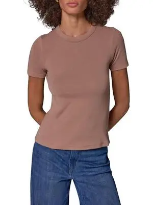 Donna Karan New York Rib Crewneck Tee - Camel