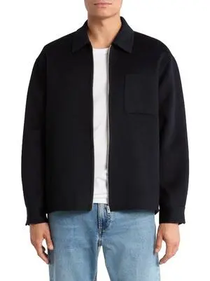 FRAME Double Face Zip Shirt Jacket - Dark Navy