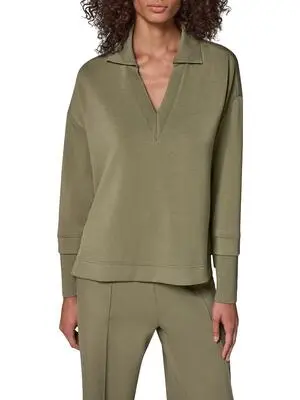 Donna Karan New York Jet Setter V-neck Top - Sage