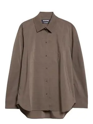 Jacquemus La Chemise Citta Button Shirt - Grey