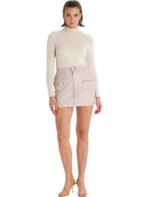 FURNIQ UK Leather Fashion Skirt
