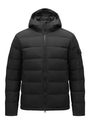 QUARTZ CO. Franklin Edition | Hooded Down Midweight Jacket - Black