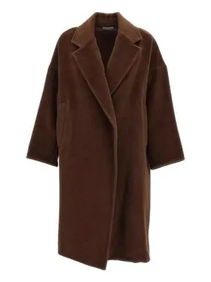 Dusan Cappotto Oversize In Lana - Marrone