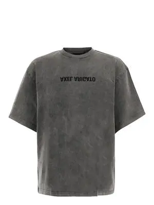 Axel Arigato Distort T-shirt With Washed Effect And Cotton, Black Color - Multicolor