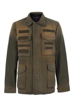 Amiri Amiri Men Jacket Amiri M65 With Military Details And Green Tech Fabric For Men Multicolor