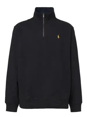 Polo Ralph Lauren Cotton-blend Half-zip Sweater - Black