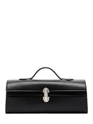 Savette Symmetry Slim Small Leather Top Handle Bag Black