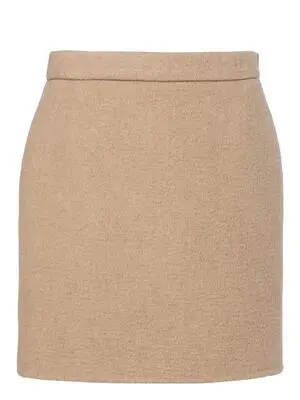 Max Mara Camel Hair And Mohair Miniskirt - Beige