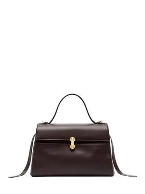 Savette Symmetry Soft Medium Leather Top Handle Bag - Brown