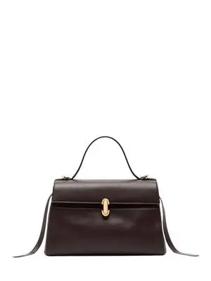 Savette Symmetry Soft Medium Leather Top Handle Bag - Brown