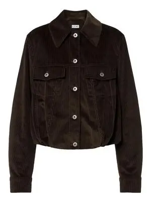 Loewe Cotton Corduroy Blouson Jacket - Brown