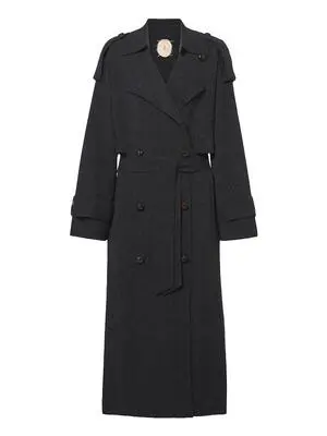 Jardin Des Orangers Belted Double-breasted Wool And Cashmere Coat - Grey
