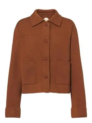Jardin Des Orangers Fringed Wool And Cashmere Jacket - Brown