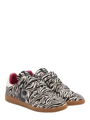 Isabel Marant Étoile Beth Zebra-print Calf Hair Sneakers - Multicoloured
