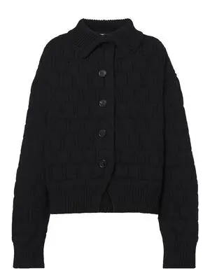 Dries Van Noten Wool And Cashmere Cardigan - Black