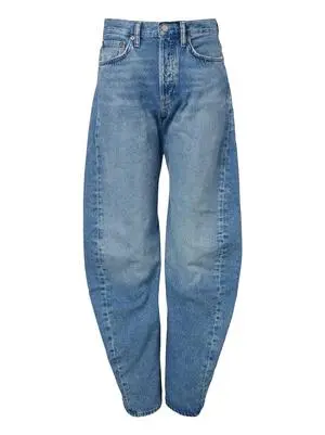 AGOLDE Spiral Faded Barrel-leg Jeans - Blue