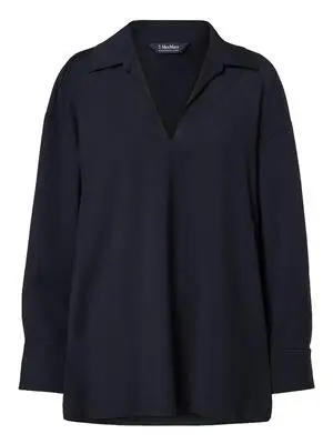 Max Mara Virgin Wool Blouse - Blue