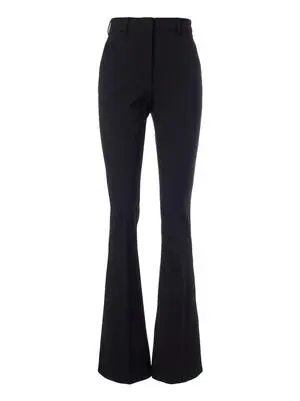 Sportmax Wool-blend Flared Pants - Black
