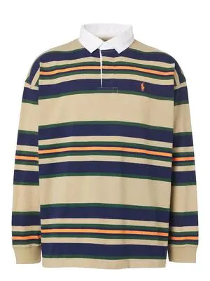 Polo Ralph Lauren Striped Cotton Jersey Polo Sweater - Multicoloured