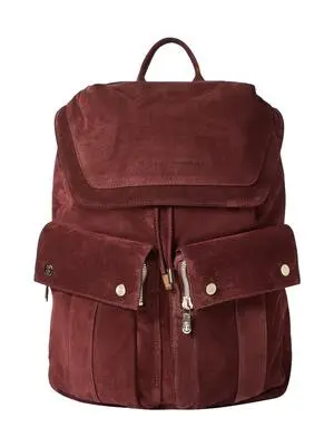Brunello Cucinelli Suede Leisure Backpack - Red