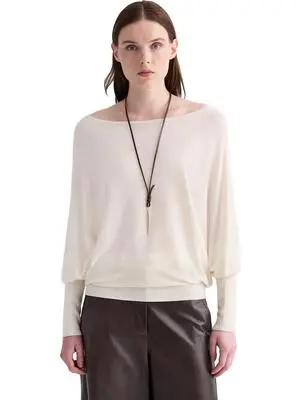 TWP Landslide Sweater In Viscose Silk - Ivory