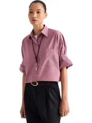 TWP Next Ex Shirt In Superfine Cotton - Plum