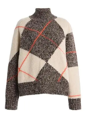 Closed Argyle Rolli Wool Sweater - Brown