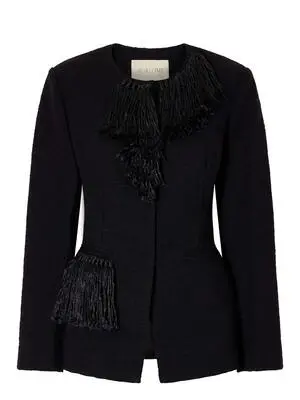 HEIRLOME Matilde Wool-blend Twill Jacket Black