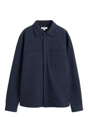 Cos Relaxed Jersey Overshirt - Navy