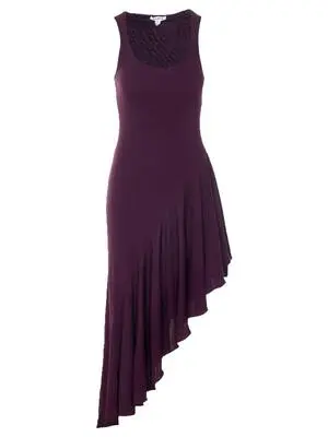 Alaïa Asymmetric Fluid Dress - Red