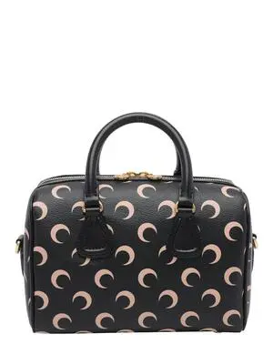 MARINE SERRE Moon Canvas Strike Handbag - Black