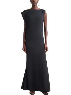 Jacquemus La Robe Drap Maxi Dress - Black