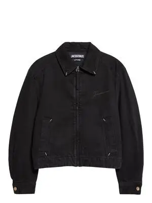 Jacquemus La Veste De-nimes Canevas Jacket - Black