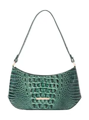 BRAHMIN Lilibeth Croc Embossed Leather Shoulder Bag