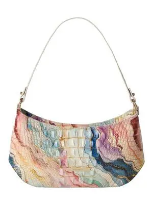 Brahmin Lilibeth Croc Embossed Leather Shoulder Bag - Softscape