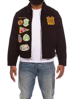 BILLIONAIRE BOYS CLUB Bb Aggie Logo Patch Cotton Corduroy Jacket - Black