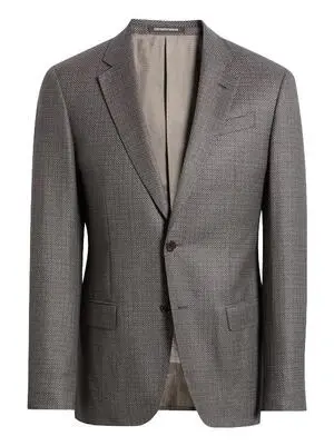 Emporio Armani G-line Notch Lapel Wool Sport Coat Charcoal
